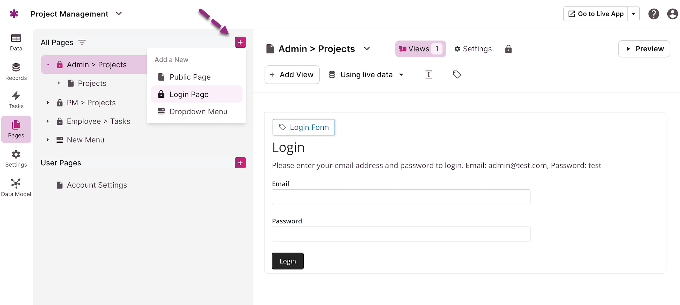 Create a Single Login Page for Multiple User Roles